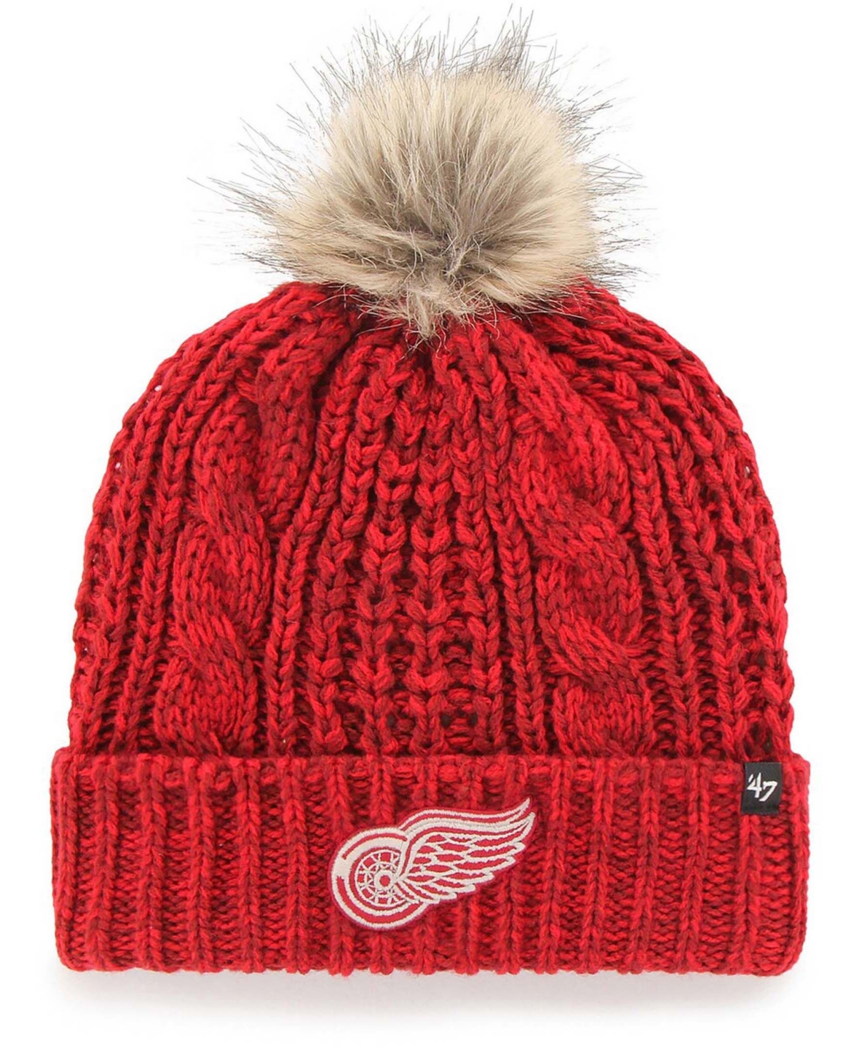 Click here for Womens Red Detroit Red Wings Meeko Cuffed Knit Hat... prices