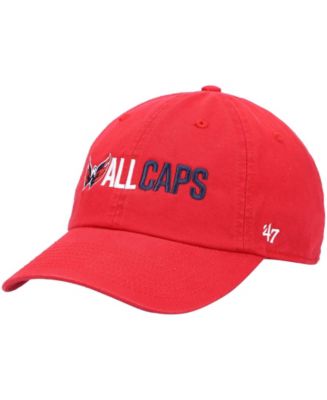 Men's Red Washington Capitals 2020 All Caps Clean Up Adjustable Hat ...