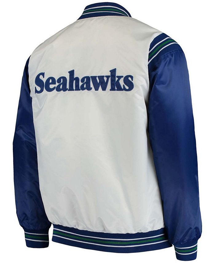 Starter Men's White, Royal Seattle Seahawks Historic Logo Renegade ...