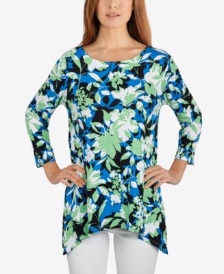 Ruby Rd. Misses Floral Printed Jersey Top - Macy's