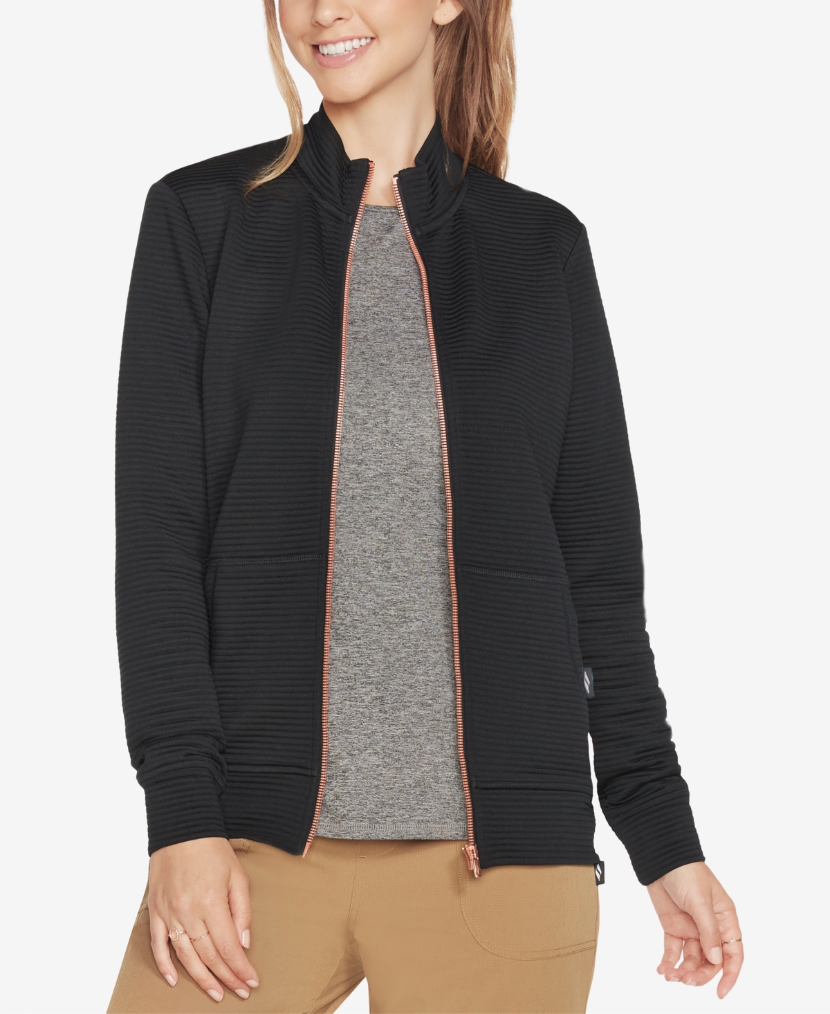 Skechers Womens Go Walk Ottoman Full Zip - Black