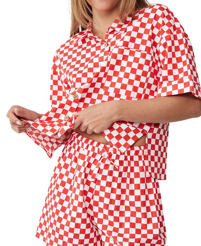 COTTON ON Women's Linen Woven Sleep Set, 2 Piece - Macy's
