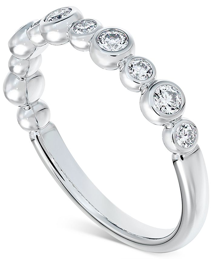 De Beers Forevermark Diamond Bezel Band (3/8 ct. t.w.) in 14k White ...