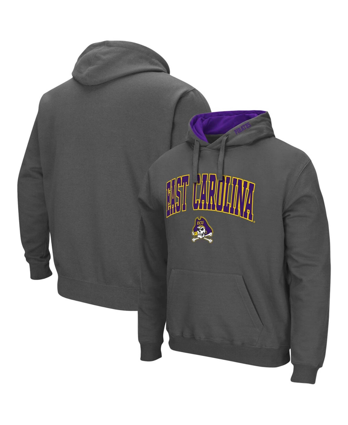 Click here for Mens Ecu Pirates Arch and Logo Pullover Hoodie - C... prices