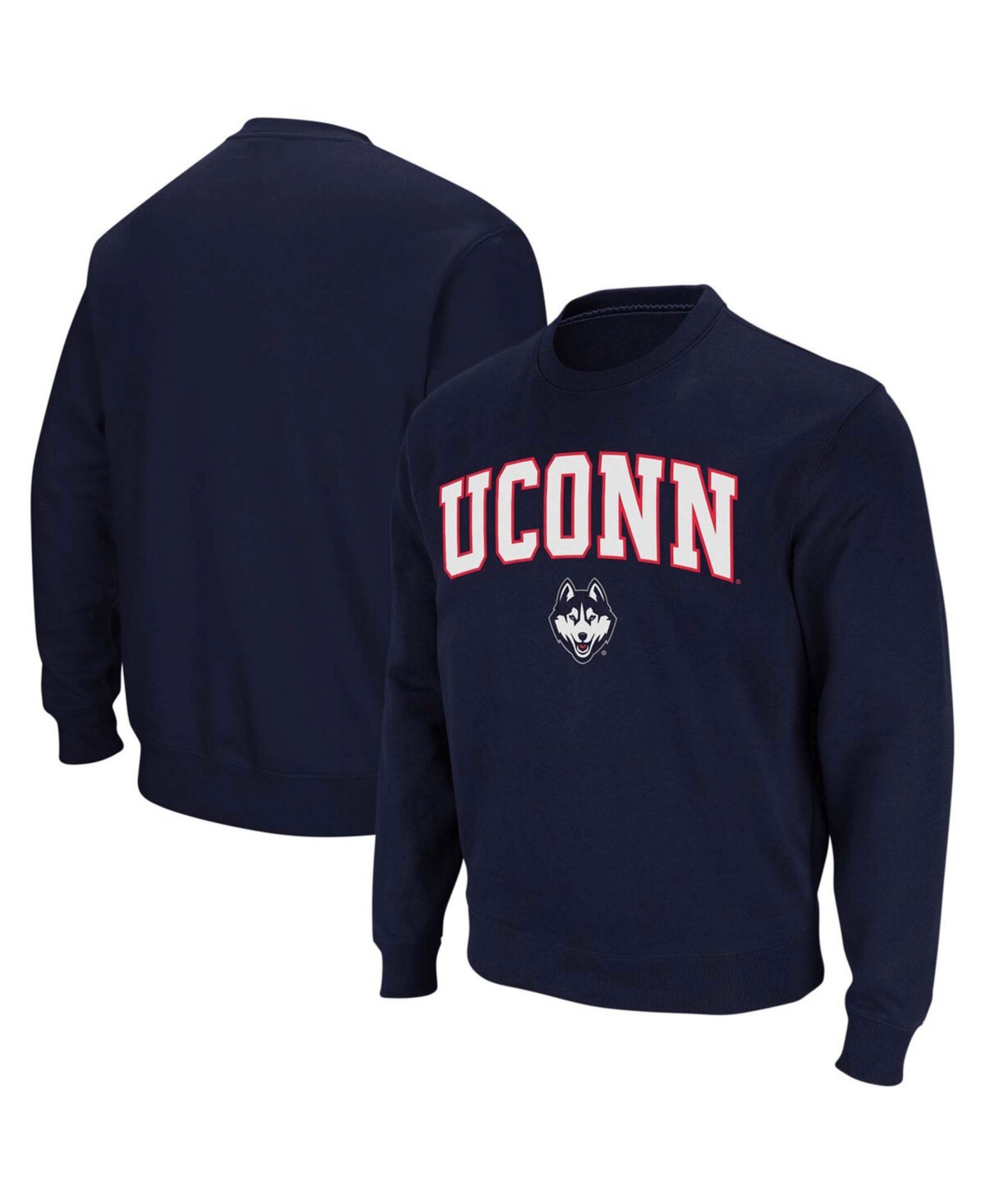 Click here for Colosseum Mens UConn Huskies Arch and Logo Crew Ne... prices