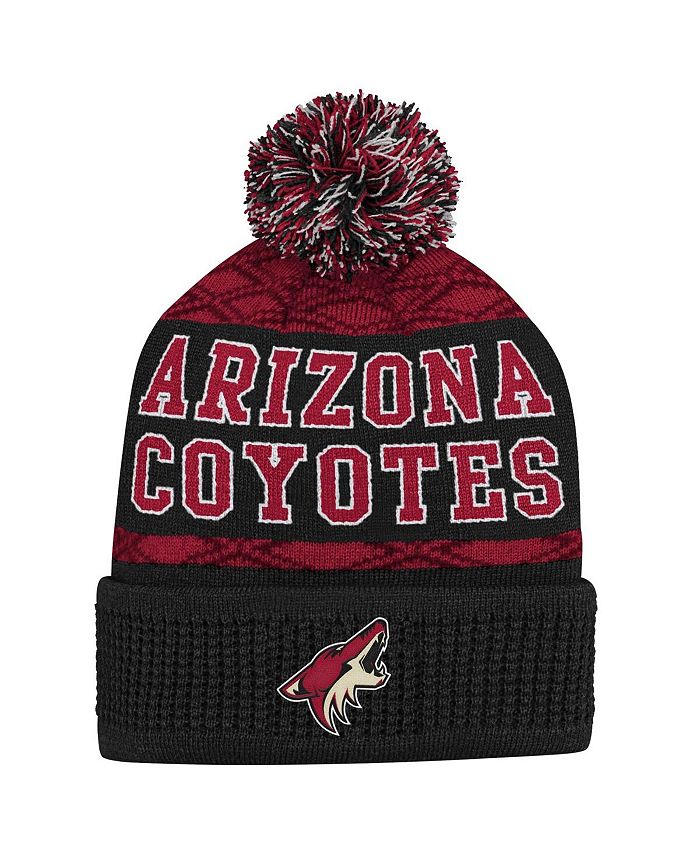 Outerstuff Boys Black Arizona Coyotes Puck Pattern Cuffed Knit Hat with ...