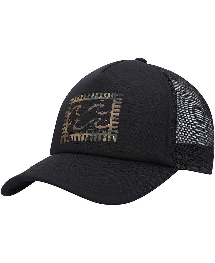 Billabong Men's Black Crayon Wave Trucker Snapback Hat - Macy's