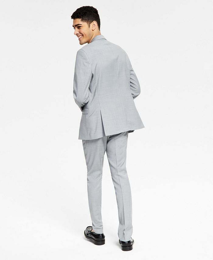 Bar III Men's Wool Slim-Fit Sharkskin Suit Separates, Created for Macy ...