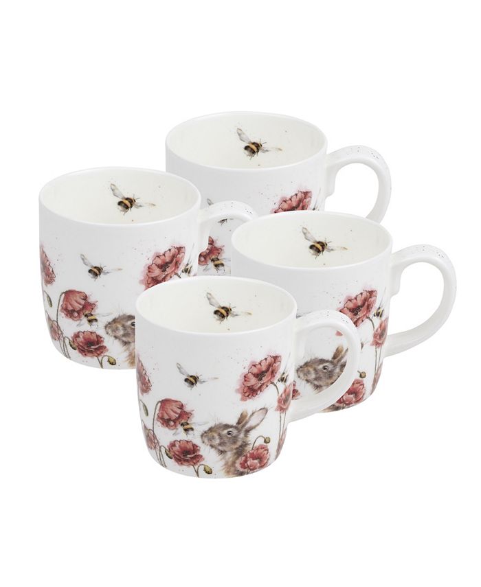 Wrendale Designs Royal Worcester Wrendale Let it Bee Mug, Set of 4 - Macy's