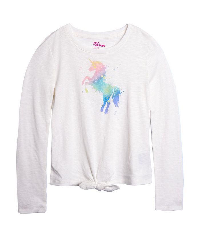 Epic Threads Big Girls Long Sleeve Graphic Tee, Created For Macy's - Macy's