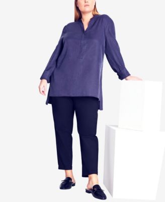 City Chic Trendy Plus Size Simple Rhythm Shirt - Macy's