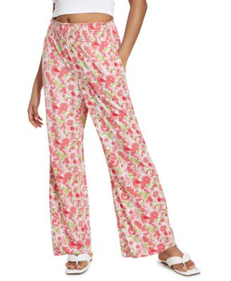Bar III Women's Printed Wide-Leg Pants, Created for Macy's - Macy's