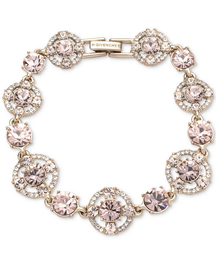 Givenchy Gold-Tone Crystal Orbital Flex Bracelet - Macy's