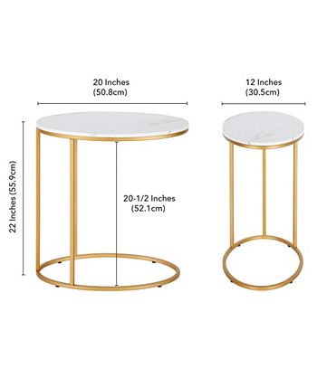 Hudson & Canal Enzo Side Table, 20" x 12" - Macy's