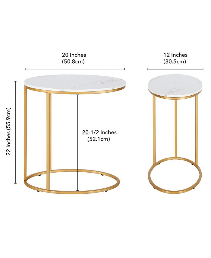 Hudson & Canal Enzo Side Table, 20" x 12" - Macy's