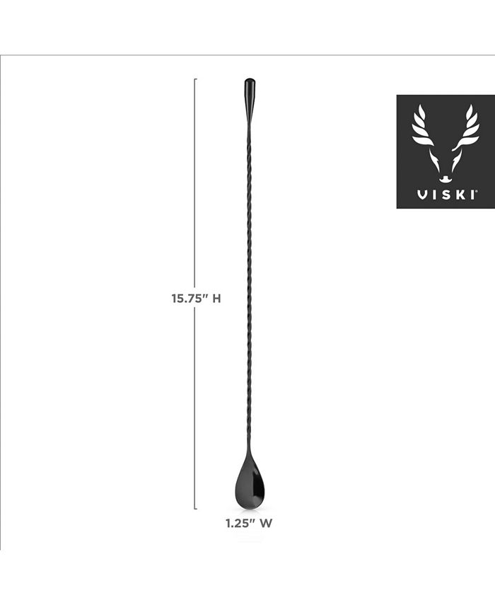 Viski Gunmetal Weighted Stainless Steel Barspoon - Macy's Viski Gunmetal Weighted Stainless Steel Barspoon - Macy's