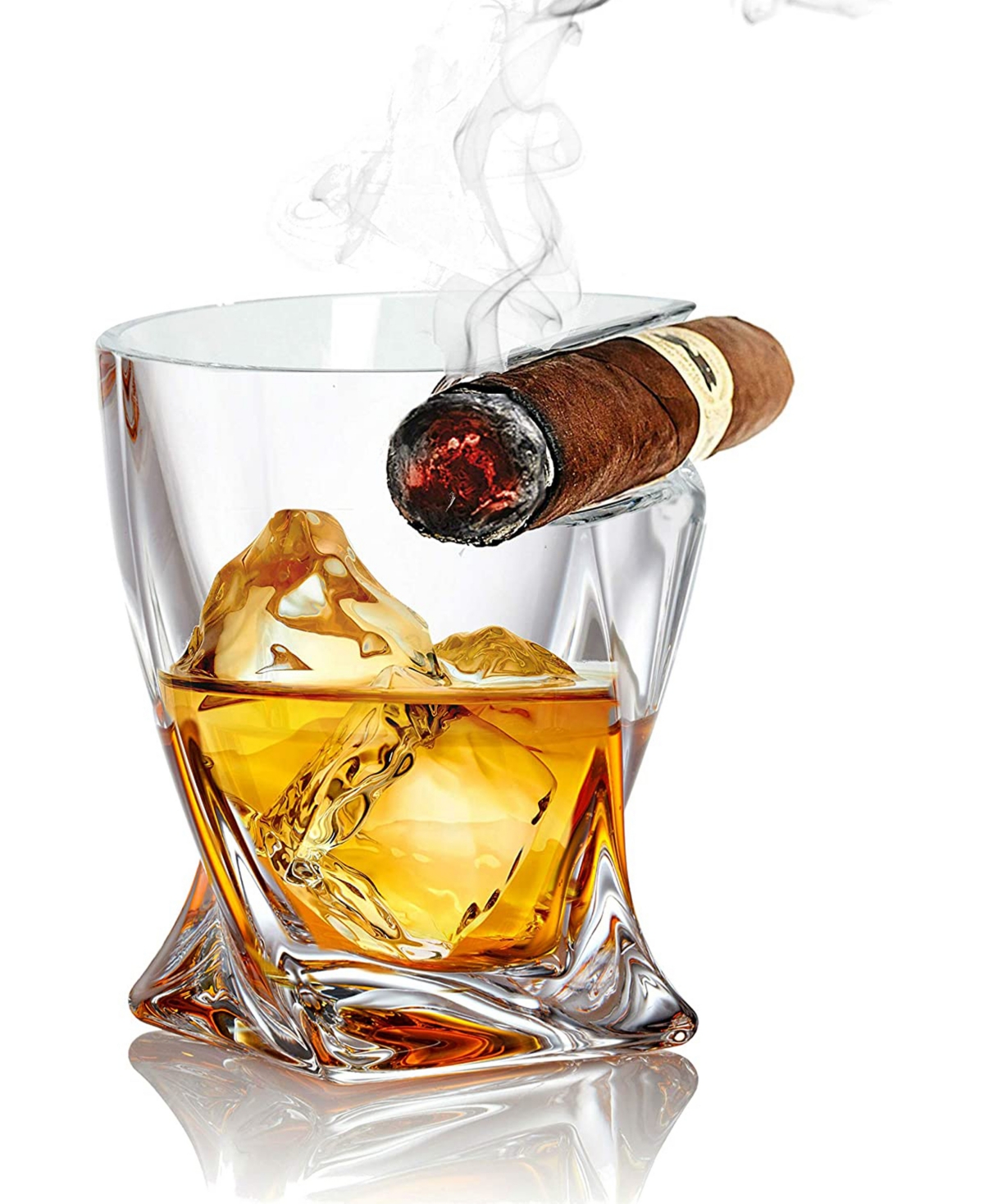 Click here for Bezrat Cigar Holder Twisted Drinking Glass prices