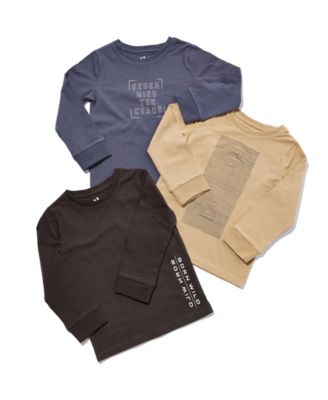 Big Boys Long Sleeve Printed T-shirt Set, Pack of 3