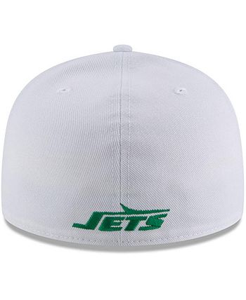 New Era Men's White New York Jets Throwback Logo Omaha 59FIFTY Fitted ...
