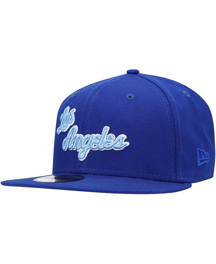 New Era Men's Blue Los Angeles Lakers Hardwood Classics 59FIFTY Fitted ...