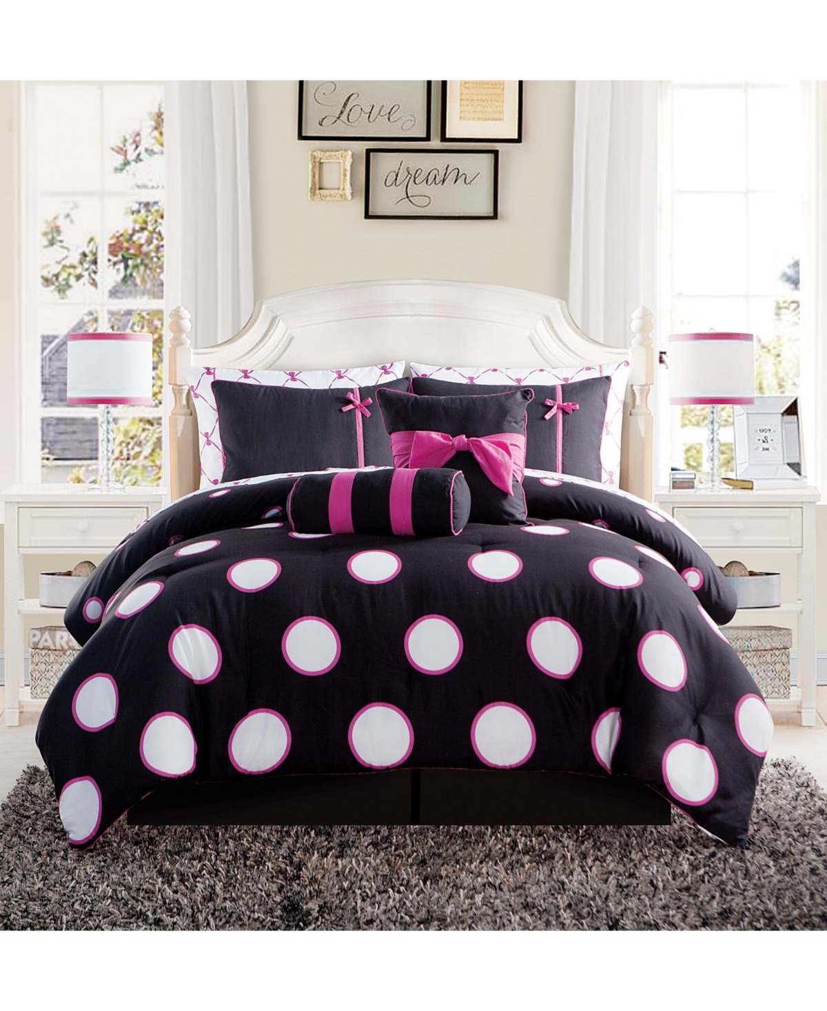 Click here for Vcny Home Sophie Polka Dot Bed in a Bag 10 Piece C... prices