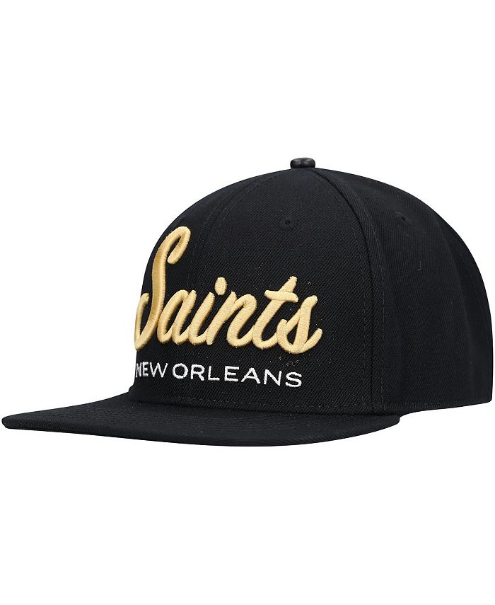 Pro Standard Men's Black New Orleans Saints Script Wordmark Snapback ...