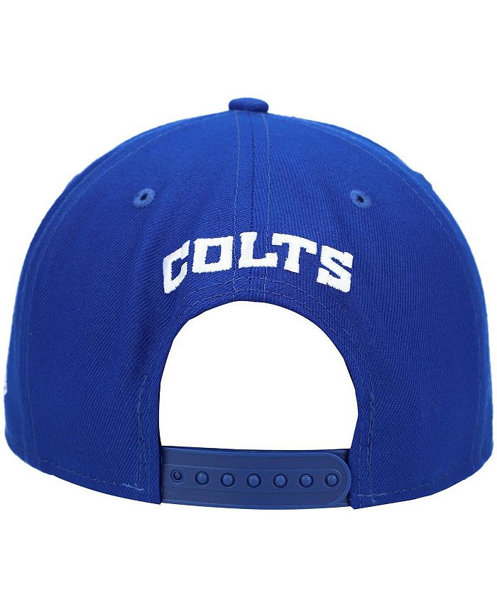 New Era Men's Royal Indianapolis Colts Secondary Logo 9FIFTY Snapback ...