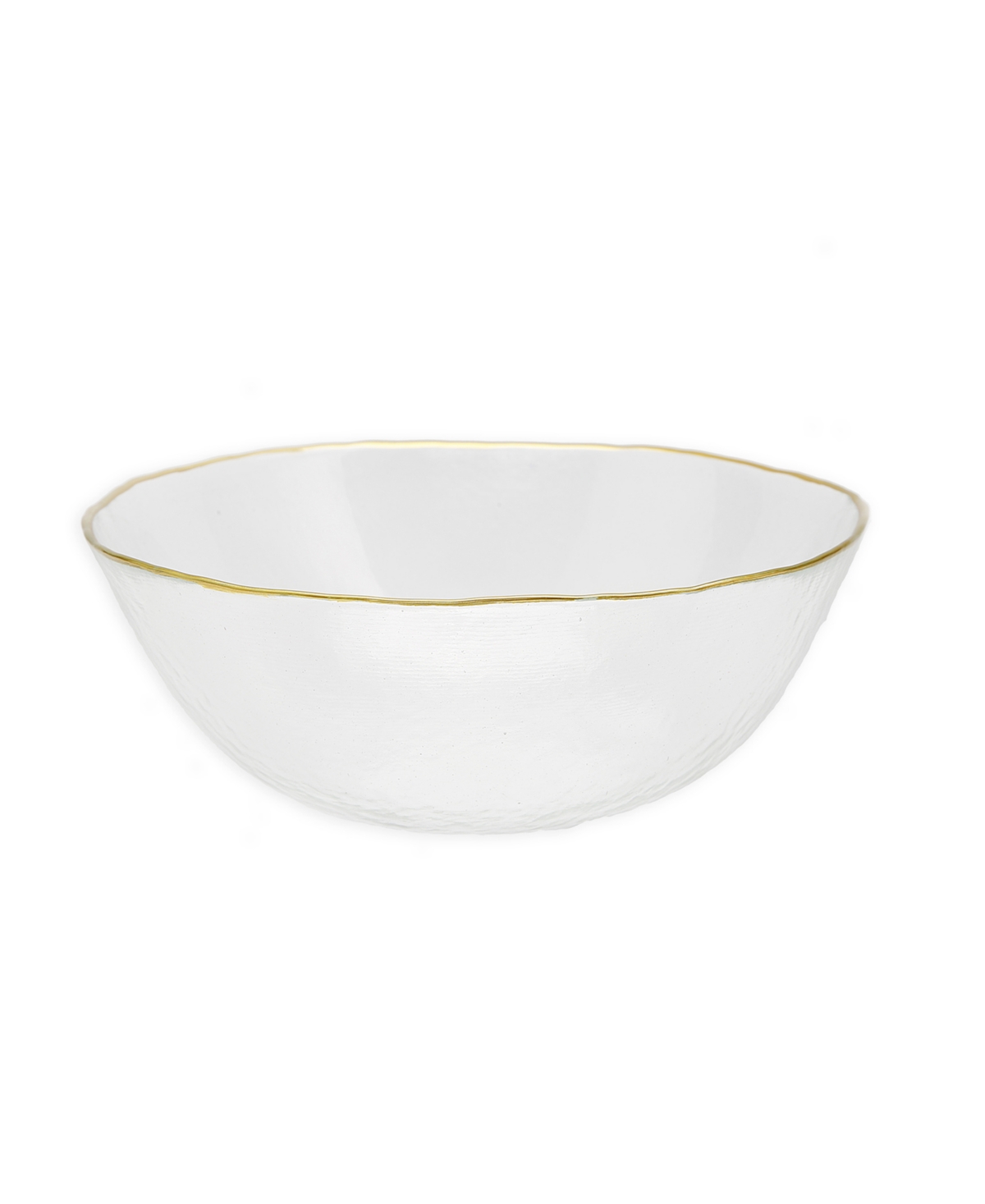 Click here for 8.5 D Clear Gold - Tone Rim Salad Bowl - Gold - To... prices