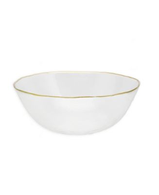 8.5" D Clear Gold - Tone Rim Salad Bowl - Macy's
