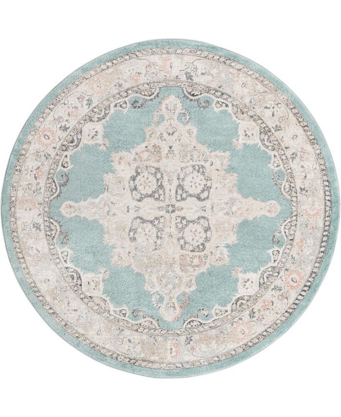 Bayshore Home Dodds Merakli 7'10" x 7'10" Round Area Rug - Macy's