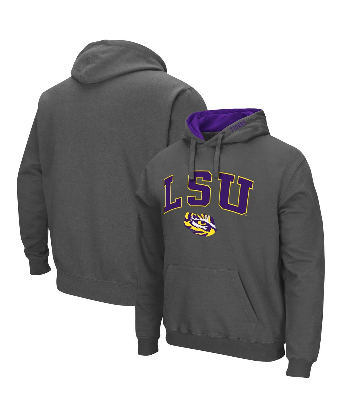 Click here for Mens Lsu Tigers Arch Logo 3.0 Pullover Hoodie - Ch... prices