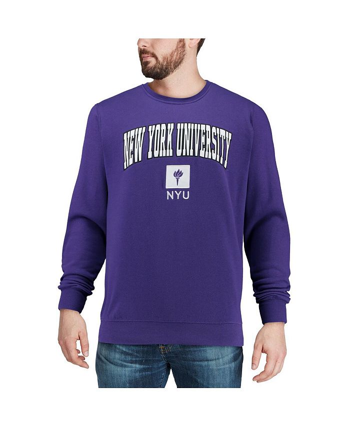 Colosseum Men's Purple NYU Violets Arch and Logo Crew Neck Sweatshirt ...