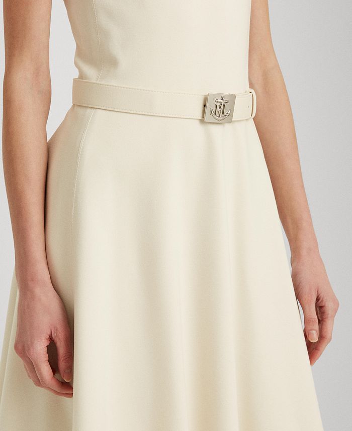 Lauren Ralph Lauren Belted Ponte Dress - Macy's