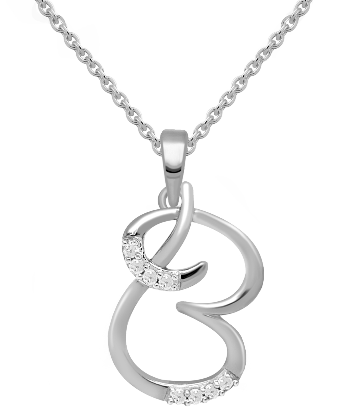 Click here for Diamond Fancy Initial 18 Pendant Necklace (1/10 ct... prices