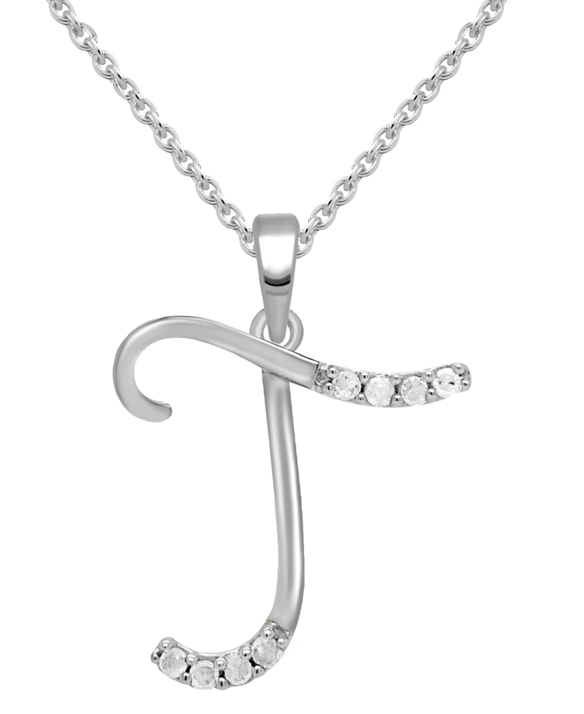 Click here for Diamond Fancy Initial 18 Pendant Necklace (1/10 ct... prices