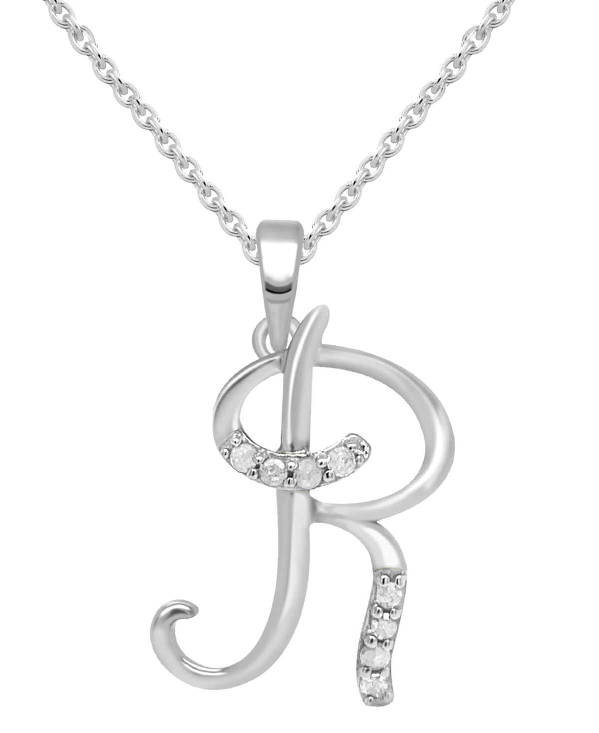 Click here for Diamond Fancy Initial 18 Pendant Necklace (1/10 ct... prices