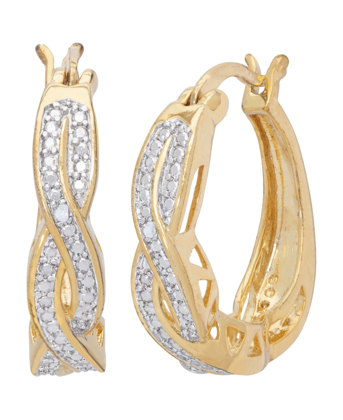Click here for Diamond Accent Infinity Hoop Earrings - Gold prices
