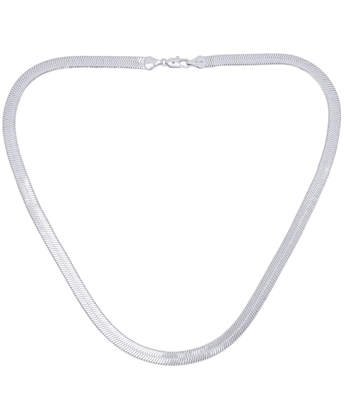 Click here for Diamond Cut Herringbone Chain Necklace - Silver prices