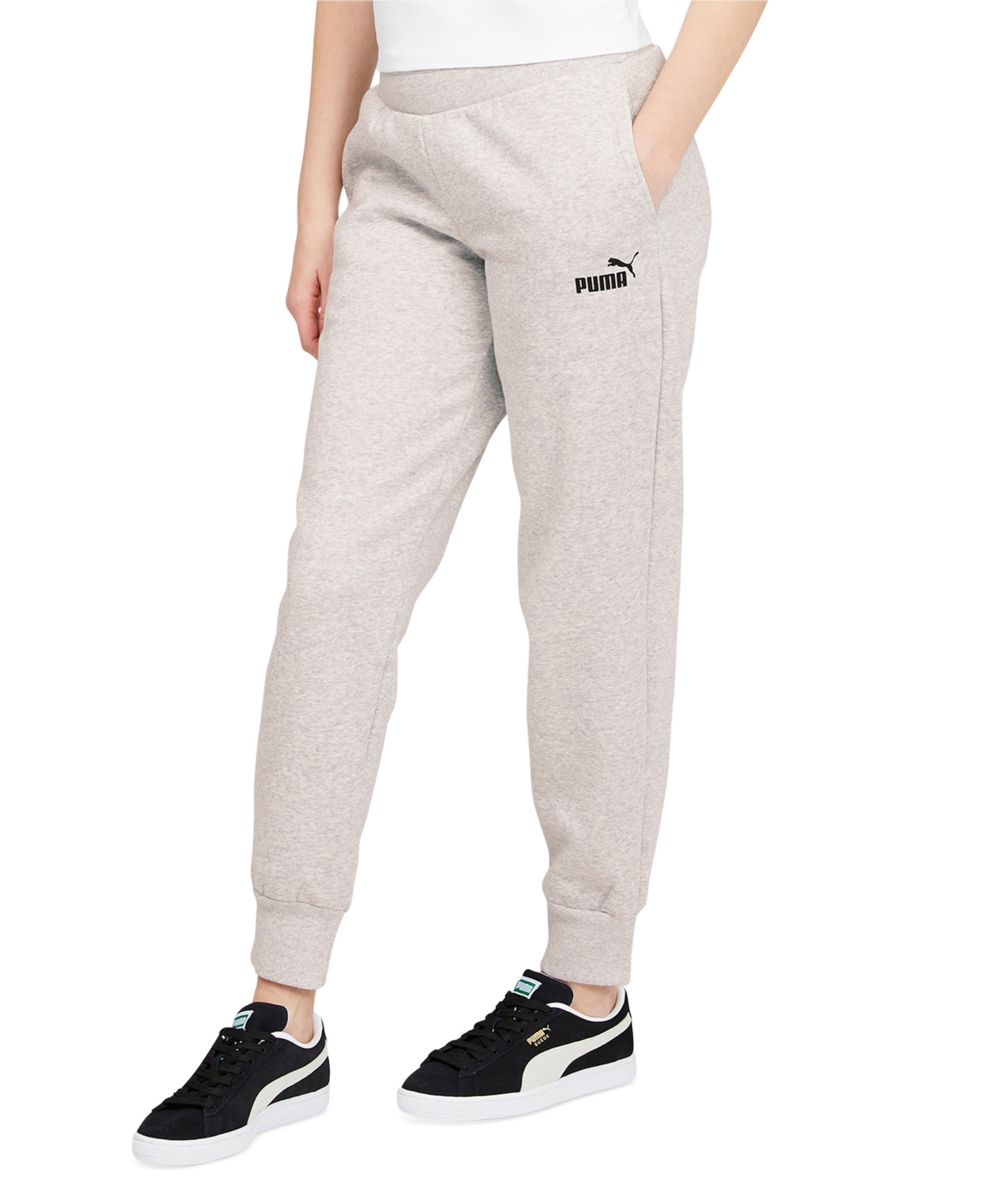 Click here for Puma Womens Fleece Sweatpants - Light Gray Heather... prices