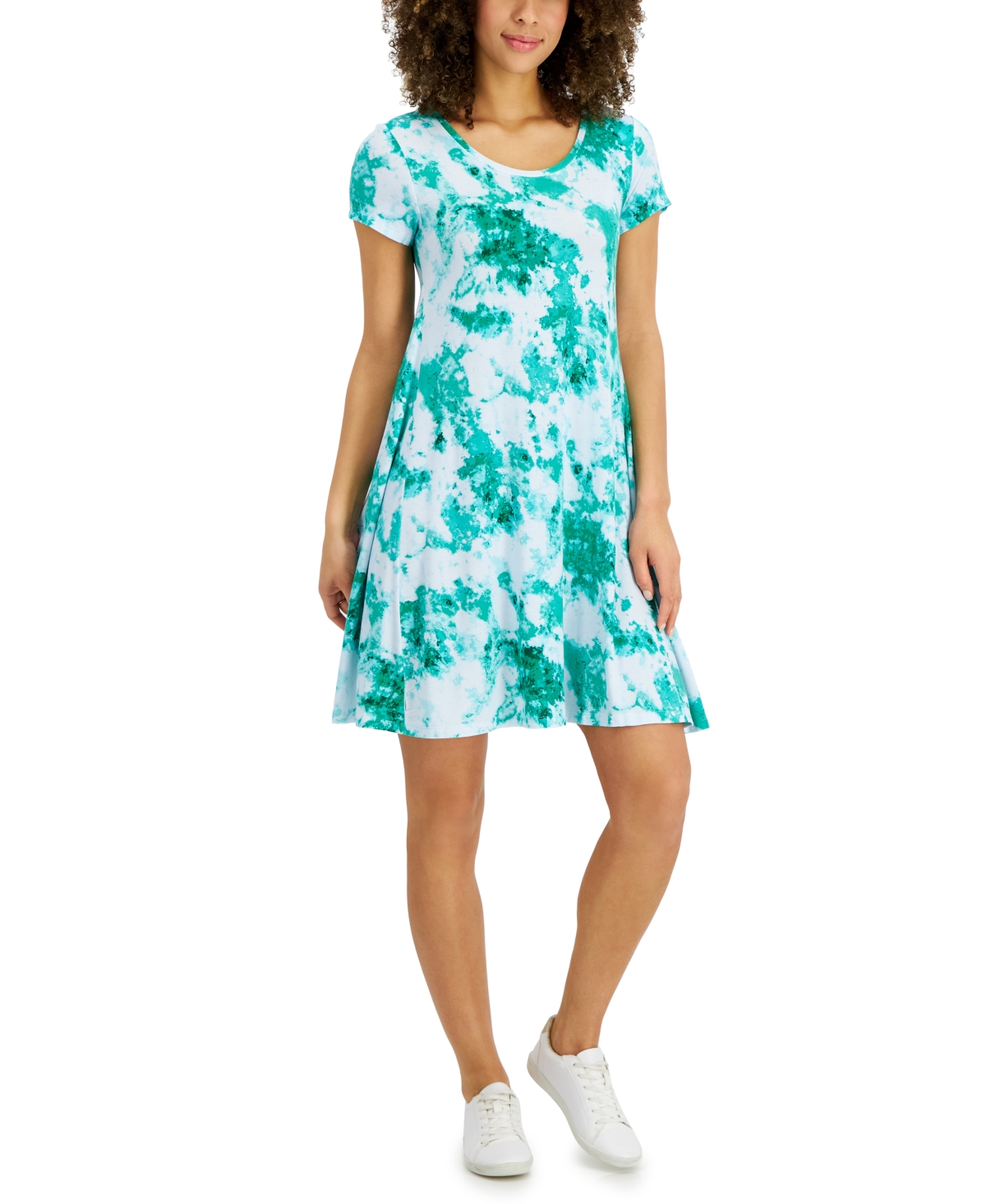 Style & Co Women's Tie-Dyed Print Flip-Flop Dress, Created for Macy's ...