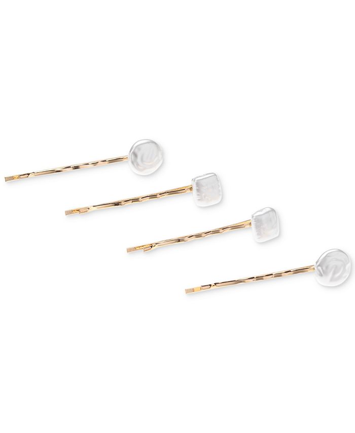 INC International Concepts 4-Pc. Gold-Tone Geometric Imitation Pearl ...