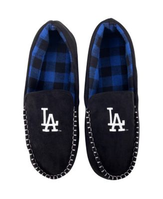 Men's FOCO Los Angeles Dodgers Team Logo Flannel Moccasin Slippers - Macy's
