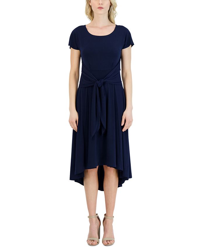 Robbie Bee Petite Tie Waist Midi Dress - Macy's