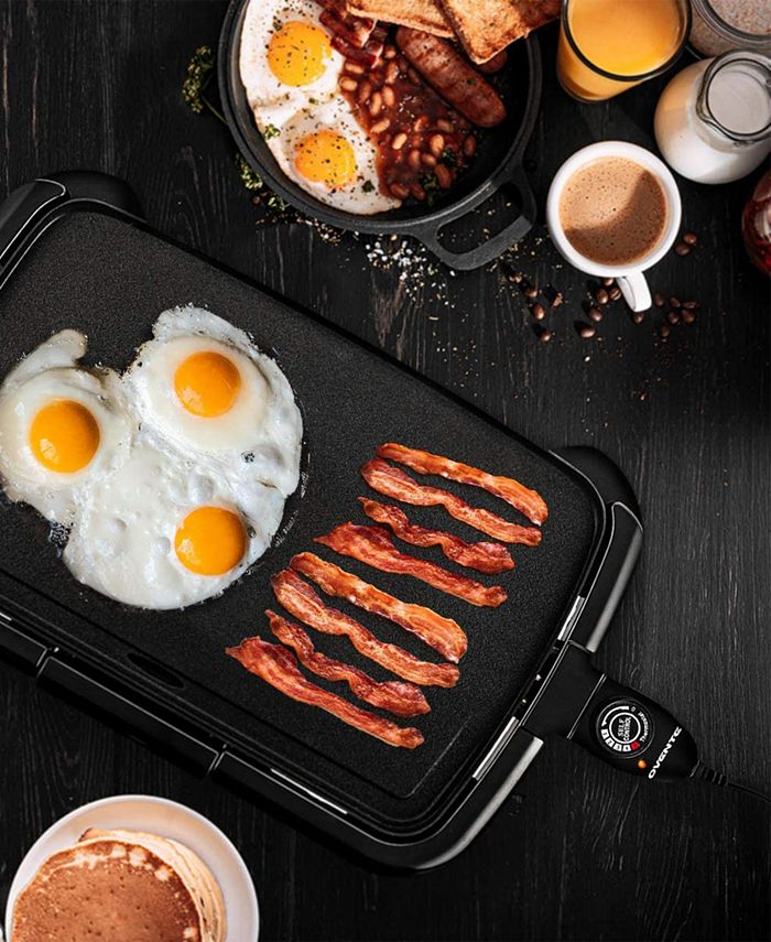 OVENTE Electric Griddle, Temperature Probe and Control Knob, Indicator ...