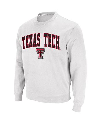 Colosseum Men's White Texas Tech Red Raiders Arch & Logo Crew Neck ...