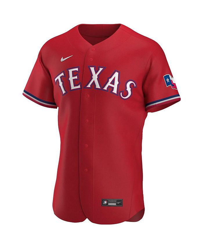 Nike Men's Red Texas Rangers Alternate Authentic Team Jersey - Macy's