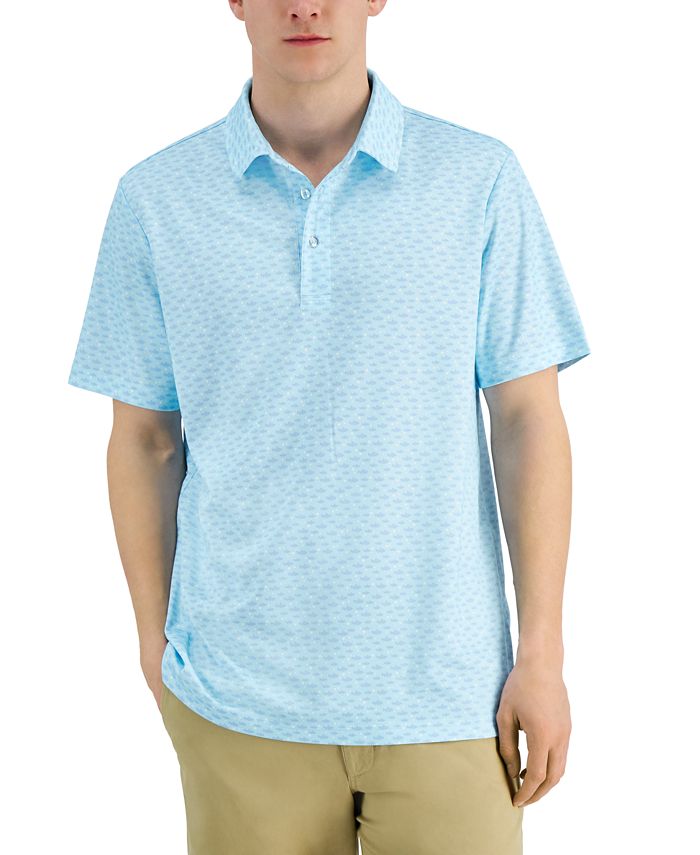 Club Room Men's Fish Print Polo Shirt, Created for Macy's - Macy's