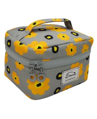 Planet Leenie Toronto Fabric Train Case, Cosmetic Travel Bag in Poppies ...