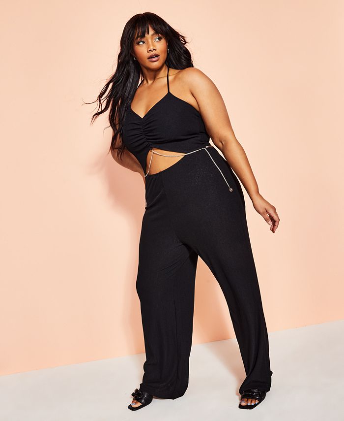 Royalty by Maluma Cutout Chain-Embellished Jumpsuit, Created for Macy's ...