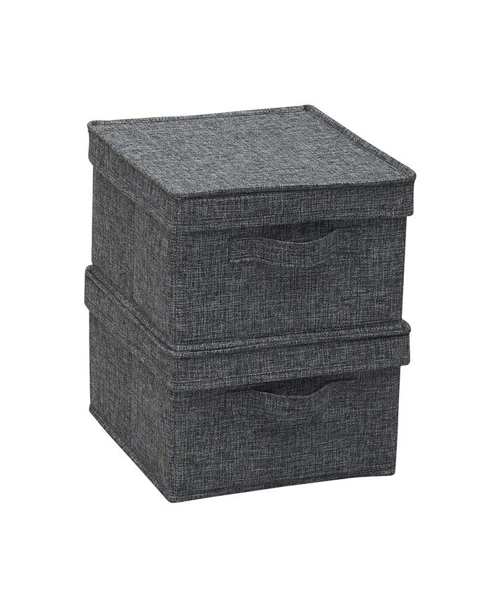 Household Essentials Medium Fabric Storage Bins, Set of 2 - Macy's